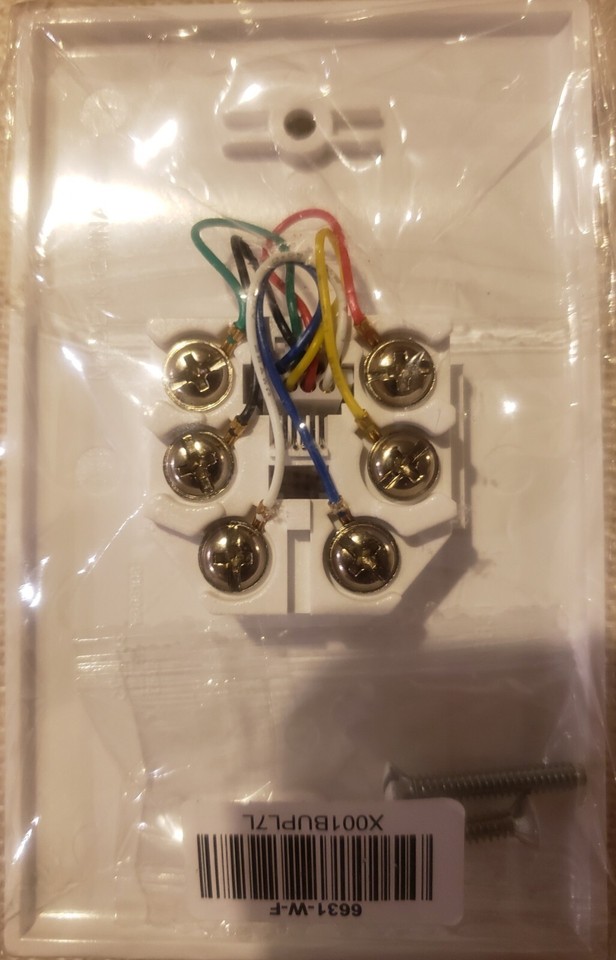 1X Modular Flush Mount Phone WALL PLATE JACK TELEPHONE Line Outlet ...