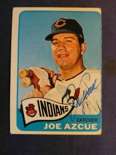 Joe Azcue Signed 1965 Topps Baseball Card with COA | eBay