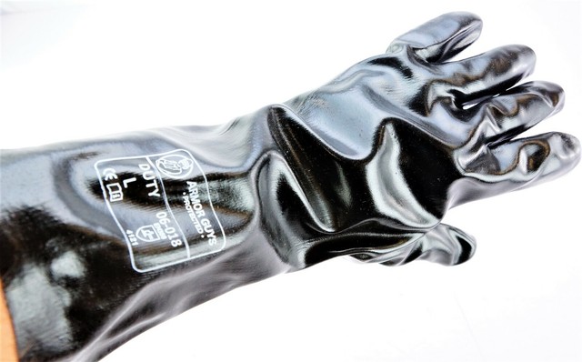 Memphis Mpg6414 Premium Chemical-resistant PVC Gloves 14 Length Large ...