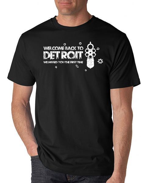 WELCOME BACK TO DETROIT We Missed You Funny Slogan city motto 313 Gift ...