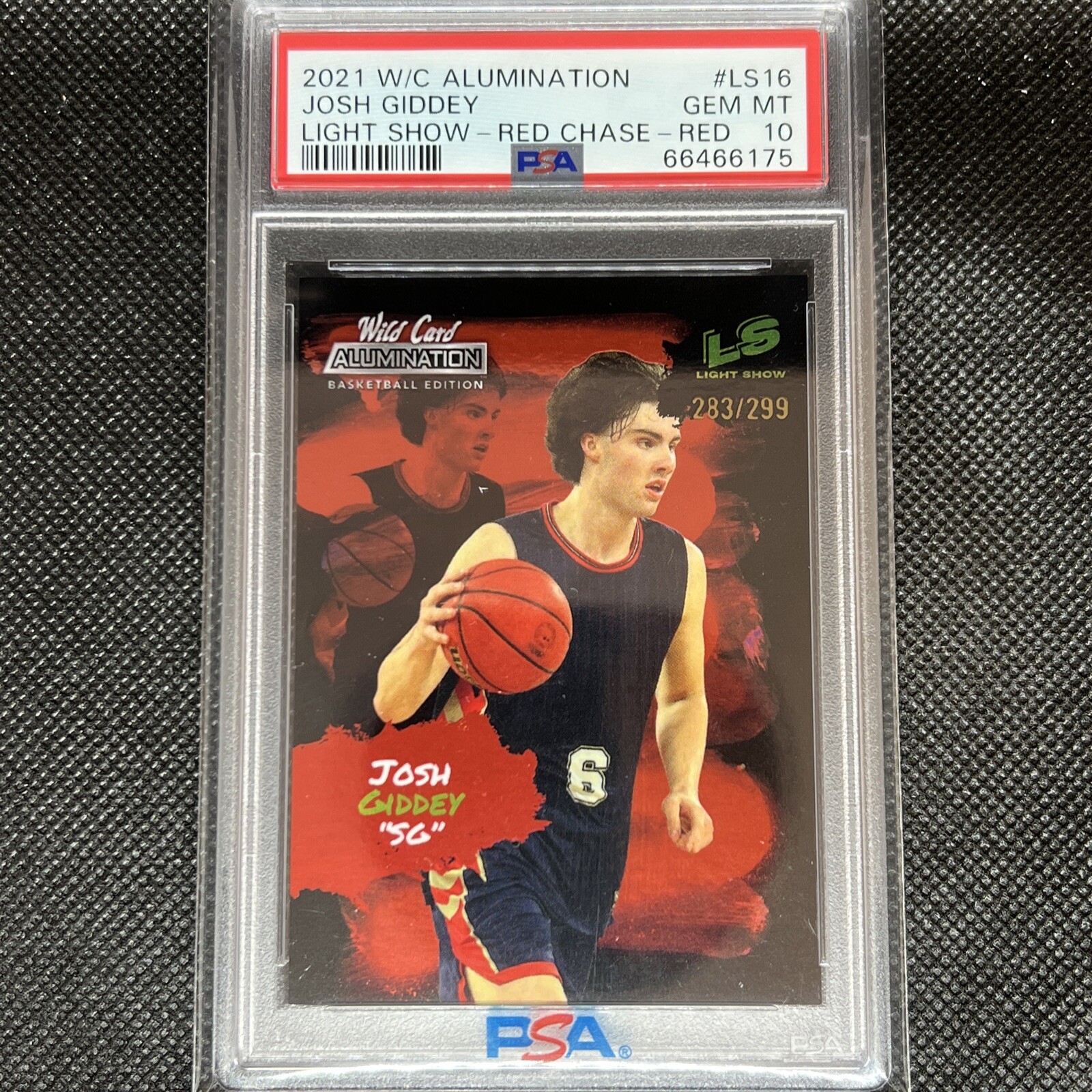 2021 Wild Card Alumination JOSH GIDDEY RC 283/299 RED CHASE PSA 10 GEM ...