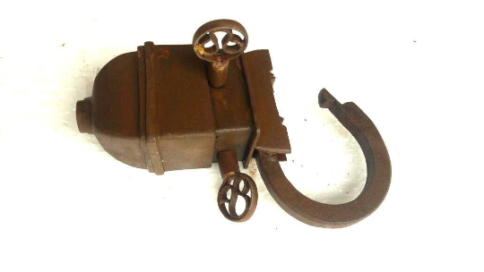 Antique Lock, Tricky Pad Lock and Keys, Hand Crafted Indian Door ...