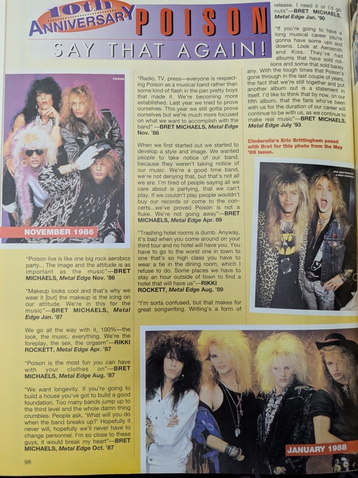 Metal Edge Magazine Apr 1996 10th Anniversary Issue KISS, Motley Crue ...