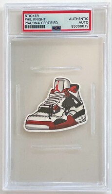 Phil Knight Nike Shoes CEO Jordan Brand Signed Auto Sticker PSA/DNA #9 ...