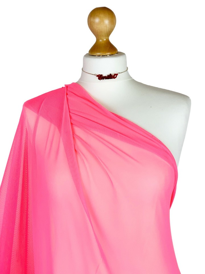 Power Net Fabric Premium Sheer 4 Way Stretch Mesh Lining Dressmaking ...