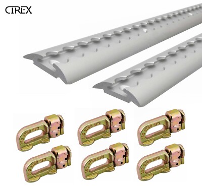 1M Anchor Track Tie Down Point Rail Double Stud Fitting Trailer Caravan ...