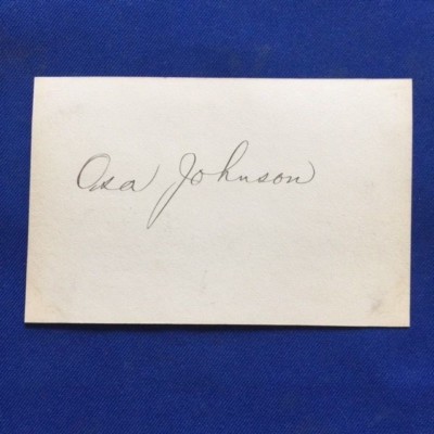 OSA JOHNSON AUTOGRAPH | eBay