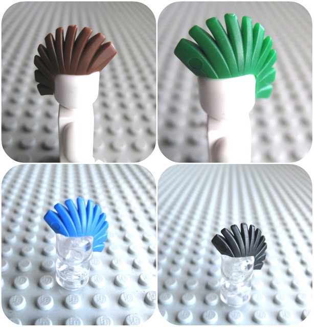 Custom MOHAWK for LEGO Minifigure Headgear PUNK Rocker -Pick your color ...