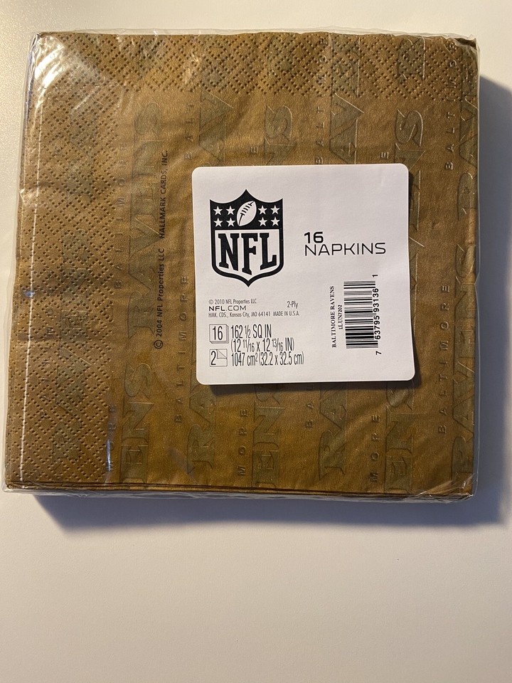 NOS 2004 NFL Baltimore Ravens 16pc Cocktail Napkins~ Partyware~Party ...