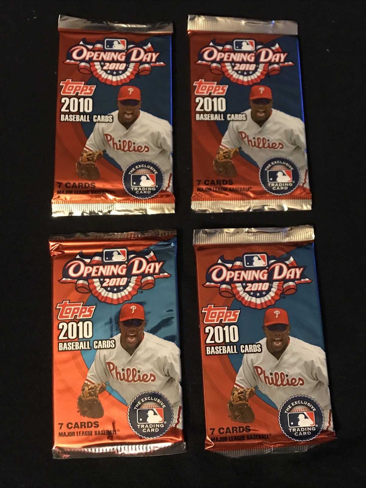{4x}2010 topps opening day Baseball Packs (Lots Of 4 Packs) Rare | eBay