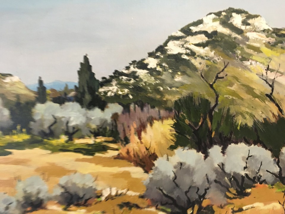 Louis GENEVRAY (1867- ?) Paesaggio Montagna Sacra Victory Rhone Dijon ...