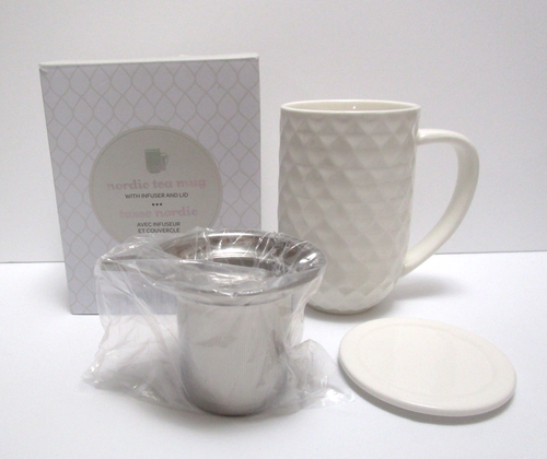 Davids Tea Nordic Mug w/Infuser & Lid Diamond Weave Design 16 0z. NIB ...