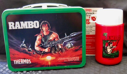 Vintage RAMBO Lunchbox & Thermos w/Insert - Last Vintage Kit! (1985) C ...
