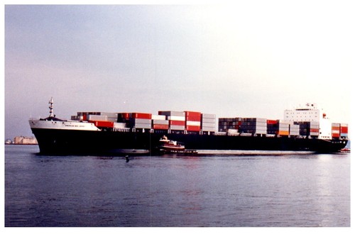 American New Jersey Container Cargo Carrier Ship Lines Photo VTG 4x6" c ...