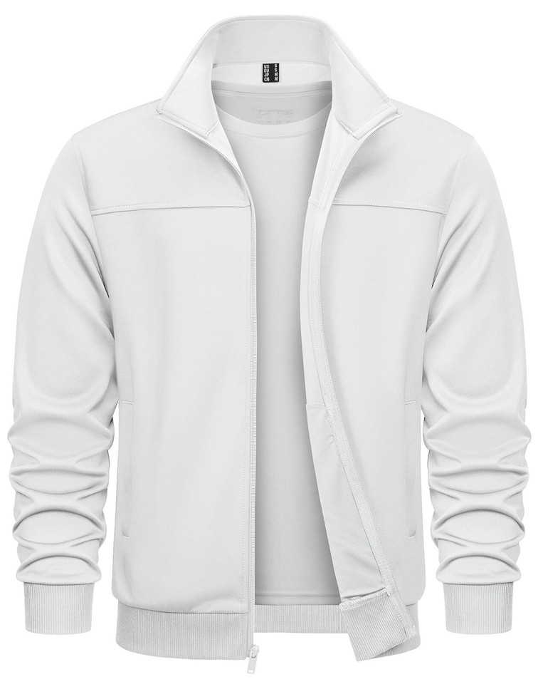 Men's Track Jackets Lightweight Full-Zip Casual Workout Running ...