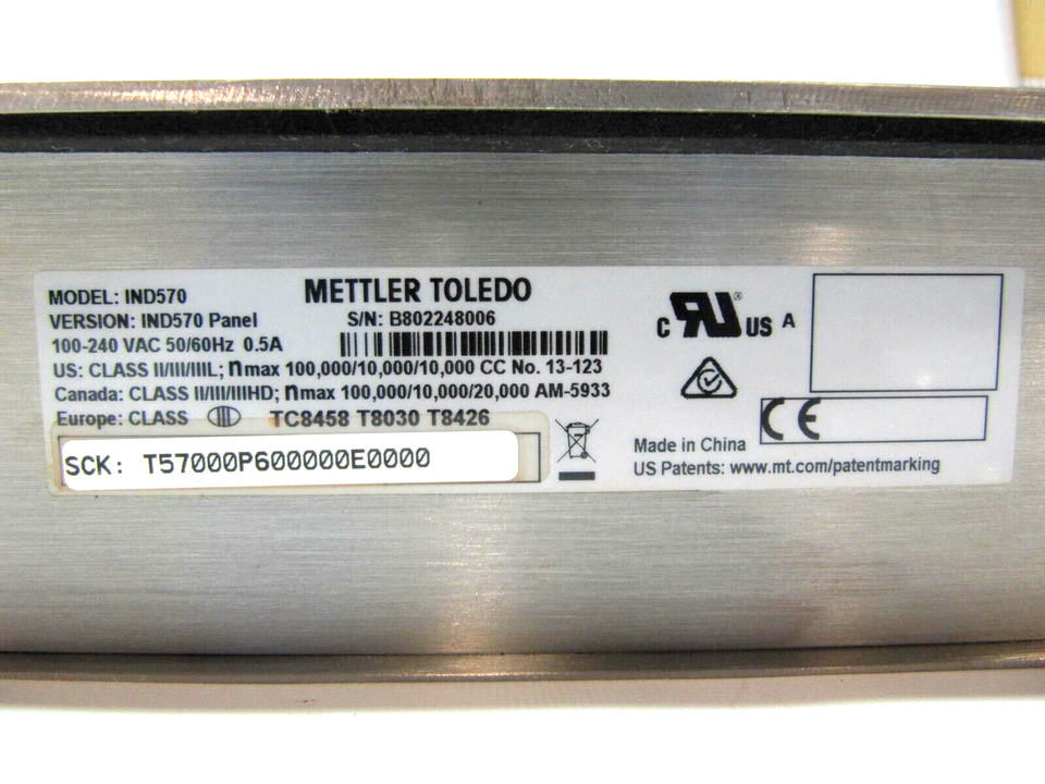 Mettler Toledo 5" Display Analog Scale Weighing Terminal IND570 | eBay