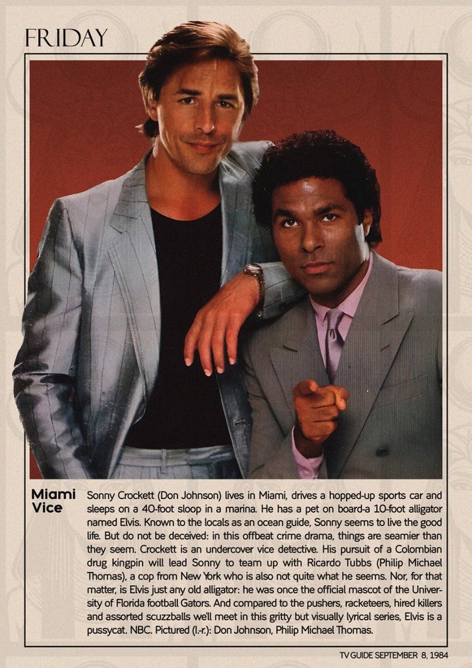 Miami Vice - TV Commercial Poster A1/A2/A3/A4 Canvas FRAMED | eBay