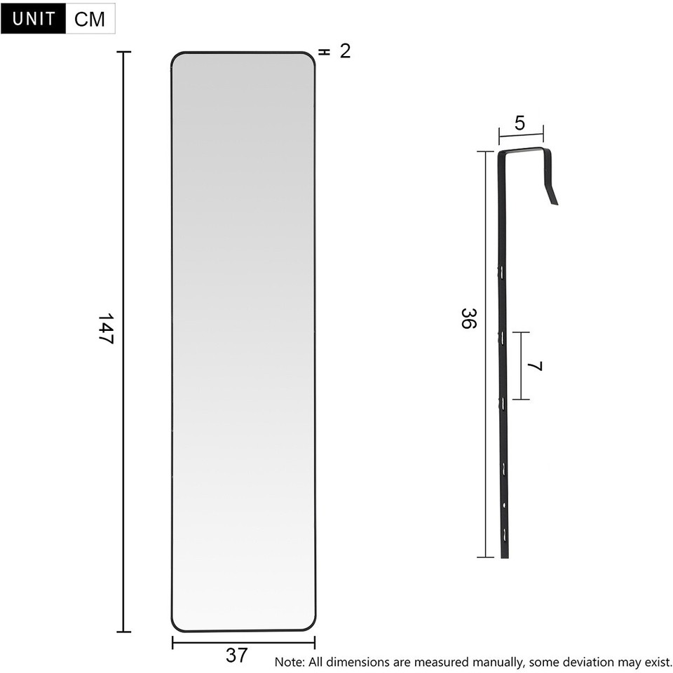 Wall/Floor/Over Door Long Mirror Full Length Dressing Room Hallway ...