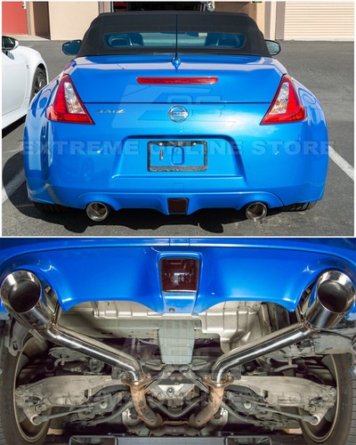 For 09-Up Nissan 370Z Z34 | Muffler Delete Axle Back 4.5 Inch Dual Tips ...