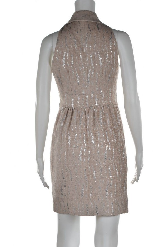 Hunter Dixon Dress Size 4 Beige Sheath Dress Sz 4 Sleeveless Above Knee ...