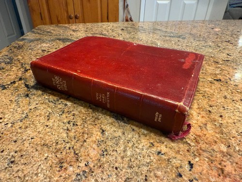 1985 RYRIE STUDY BIBLE NKJV NEW KING JAMES RED LETTER BURGUNDY BONDED ...