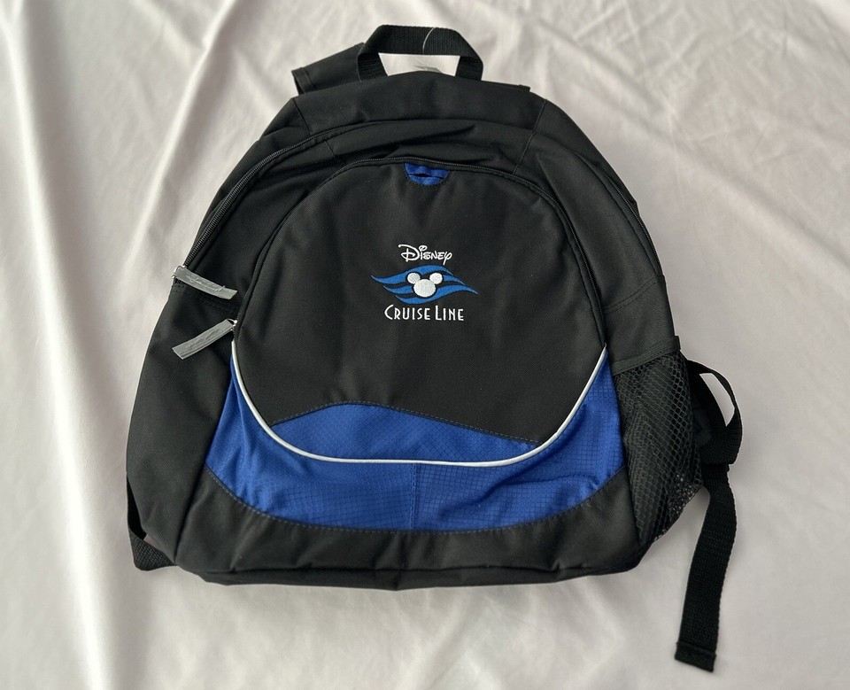 Disney Cruise Line Backpack DCL Mickey Logo Embroidered Black With Blue ...