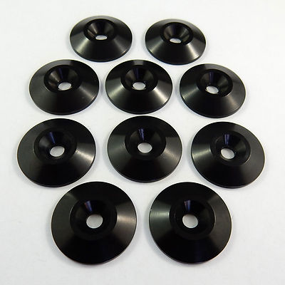 1" BLACK ALUM COUNTERSUNK BODY WASHERS / PANEL FASTENERS - 10 PK ...