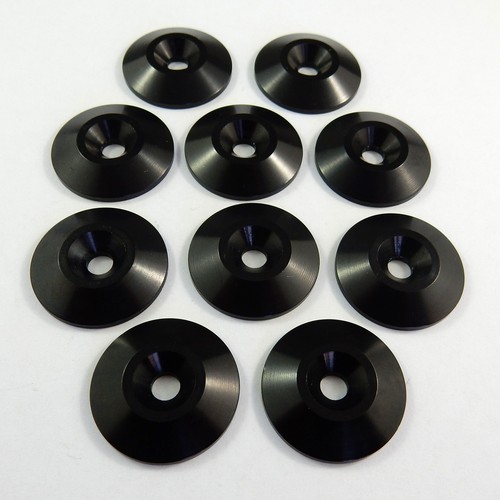 1" BLACK ALUM COUNTERSUNK BODY WASHERS / PANEL FASTENERS - 10 PK ...