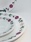 Corelle SPRING PINK 10-1/4" 3 Dinner 2 Bread & Butter Plates Red & Pink ...