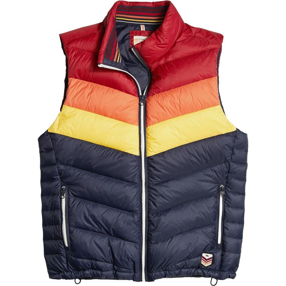 Marine Layer Archive Colorblock Reversible Puffer Vest - Men's Sunset ...