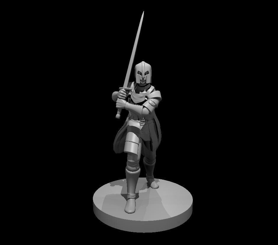 Veteran Female Commoner NPC 28mm Scale DND D&D Tabletop Mini | eBay