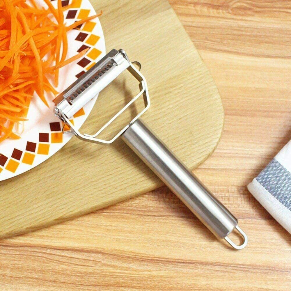 Julienne Peeler, Double-Sided Blade, Vegetable Julienne Cutter and ...