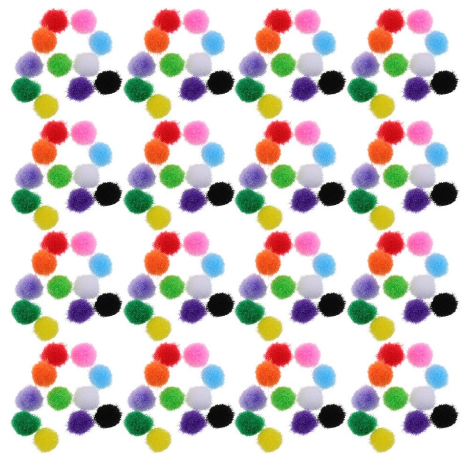 2000pcs Multi-Color Pom Poms: Colored Fuzzy Pompoms For Crafts Diy Art ...