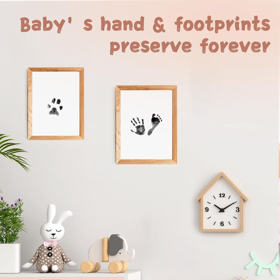 LXJ Inkless Baby Hand and Footprint Kit, Pet Paw Print Kit for Dogs ...