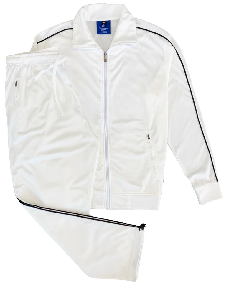 Men's Classic Retro Full Jogging Suit Plain Tracksuit Outfit | eBay