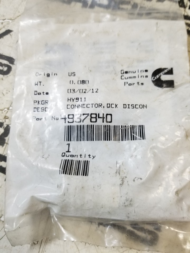 Cummins 4937840 Quick Disconnect Fuel Line Connector | eBay