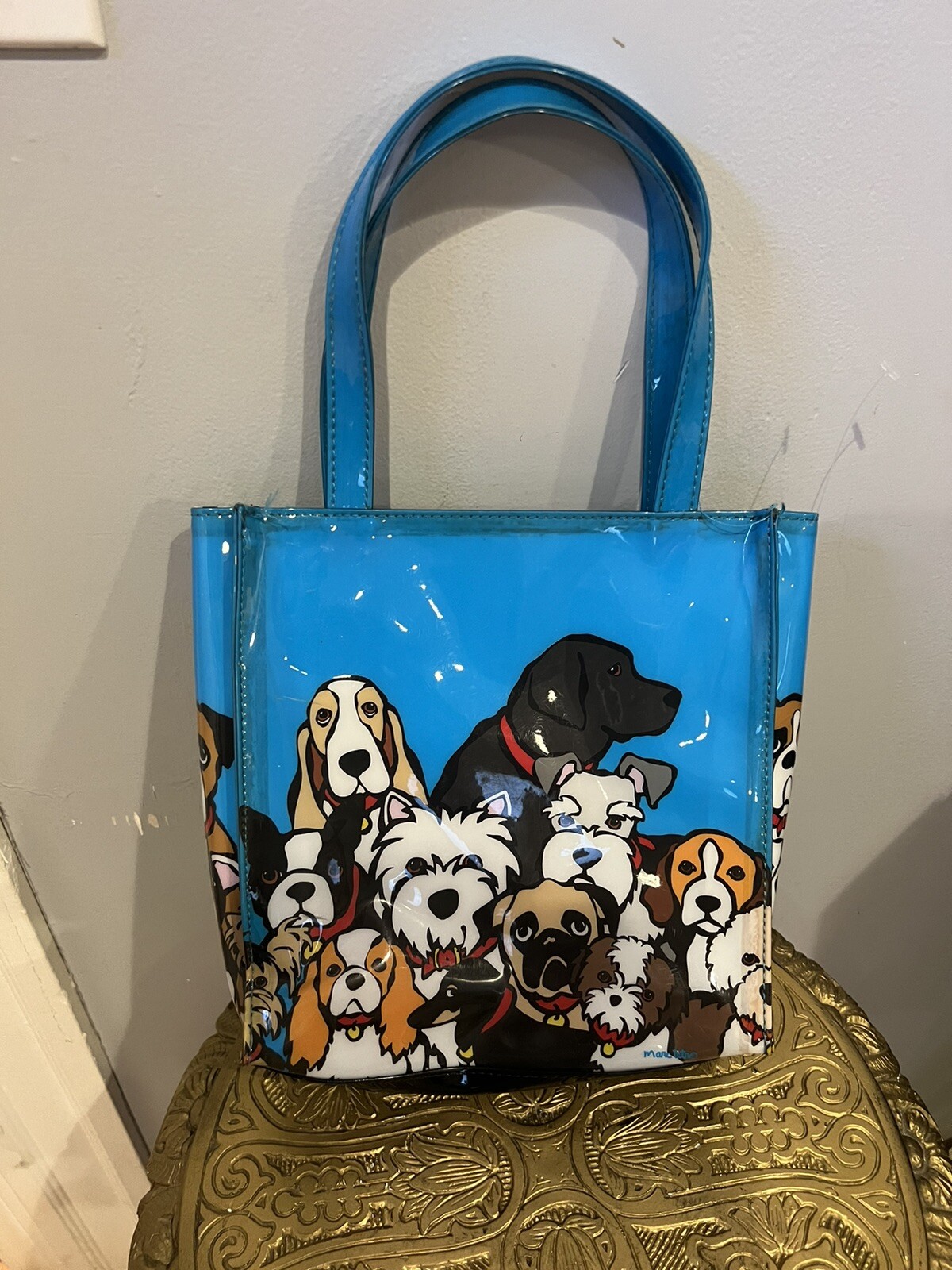 Marc Tetro Blue All My Dogs Lunch Tote Handbag | eBay
