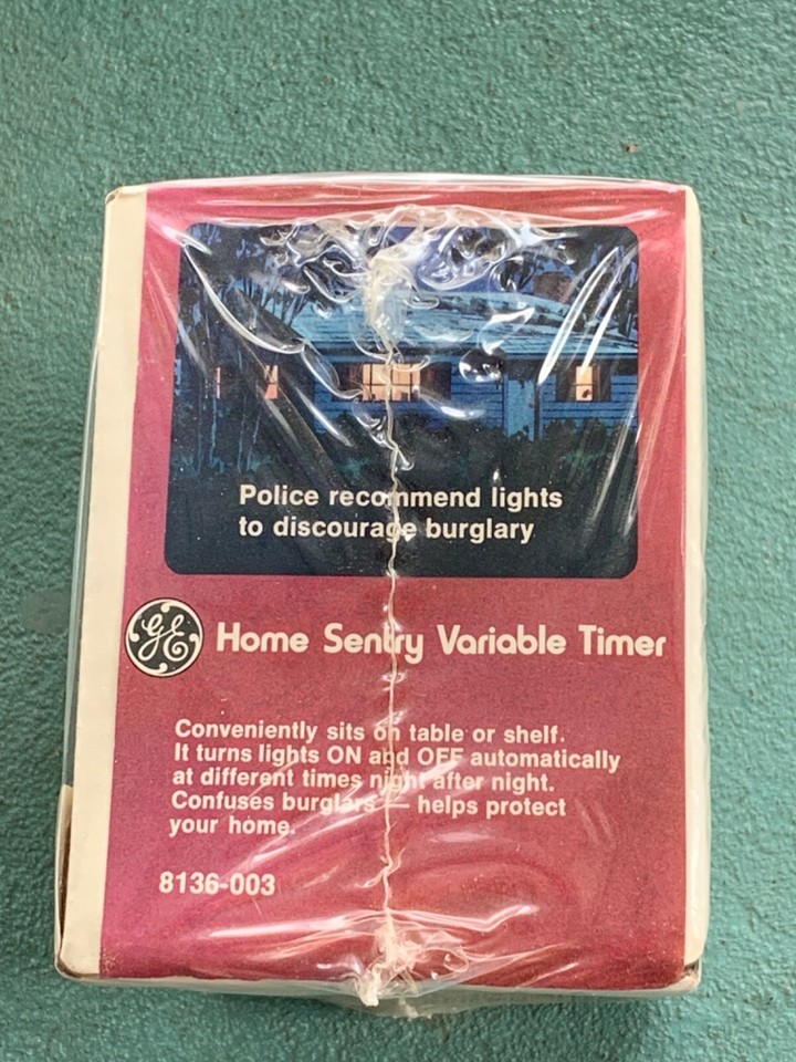 GE Home Sentry Variable Timer 8136-003 Walnut Woodgrain Finish Mid ...