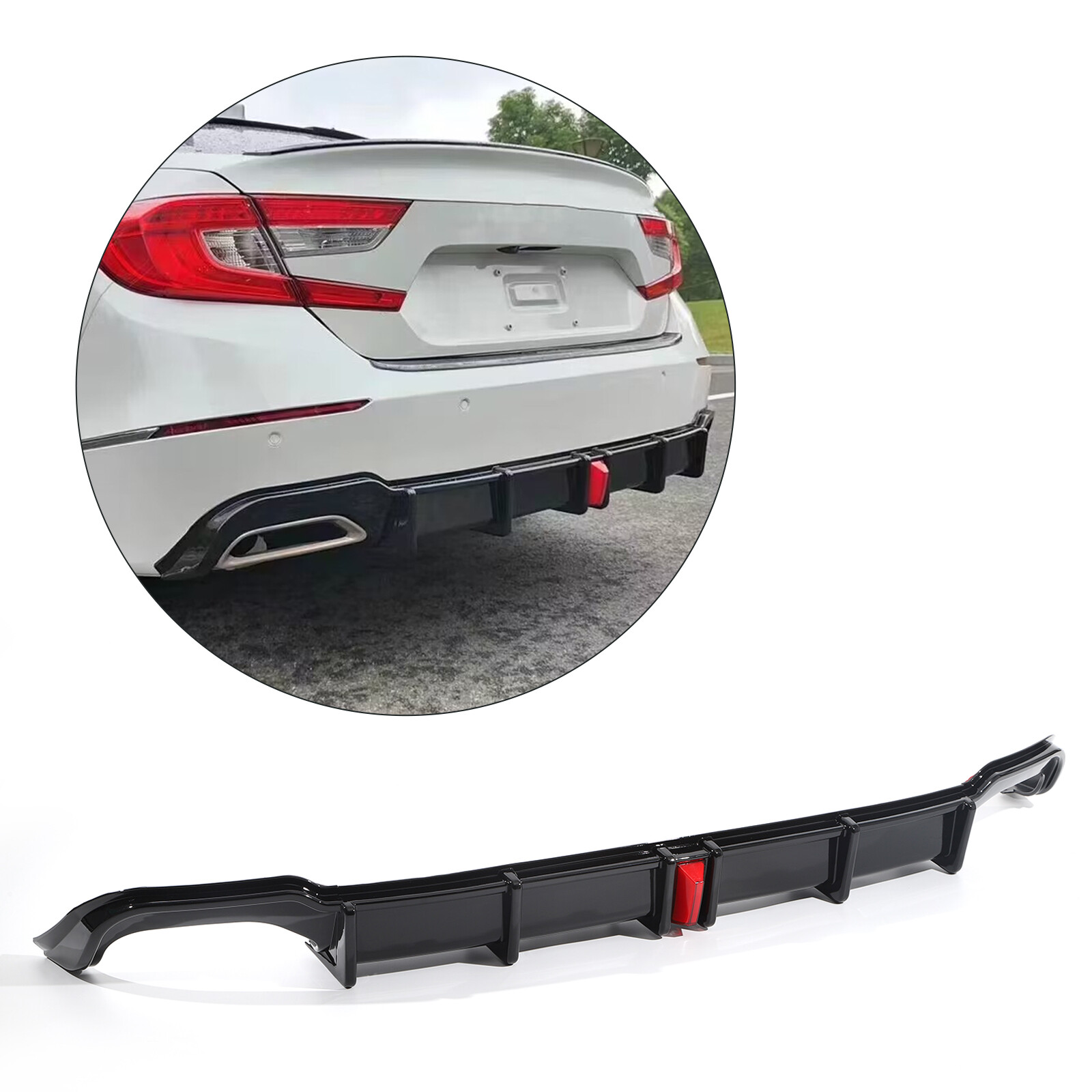 For 2018-2022 Honda Accord Sedan 4-Door Rear Bumper Diffuser Lip ...