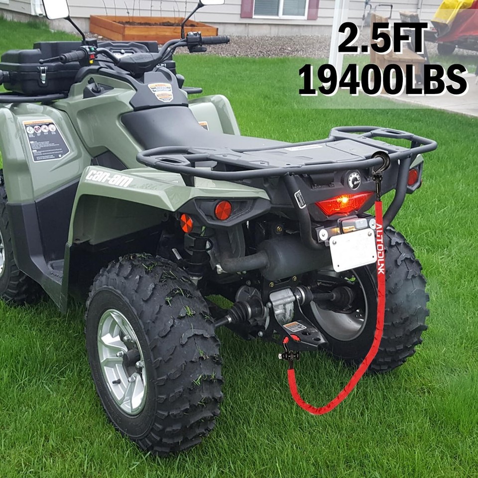 2.5FT UTV ATV Recovery Strap 19400LBS with Winch Hook and D-Ring ...