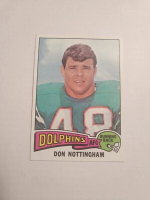 DON NOTTINGHAM 1975 TOPPS #317 DOLPHINS RB | eBay