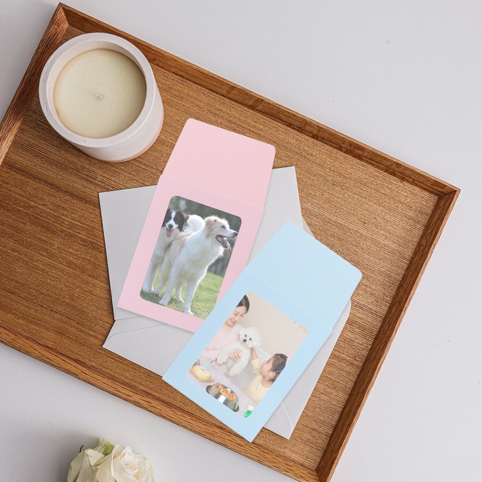 30 Pcs Holiday Card Frames Envelope with Window Blank Photo Holder ...