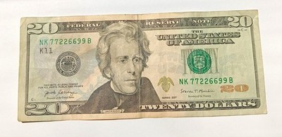 Twenty Dollar Bill | 4 Pairs| Quad Doubles |Fancy Serial Number | Rare ...