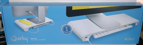 Quirky Spacebar POP Monitor Stand and 6-Port USB Hub (PSPBP-WH01) | eBay