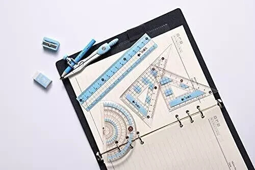 8 Pieces Math Geometry Kit Set Student Supplies with Shatterproof Iron ...
