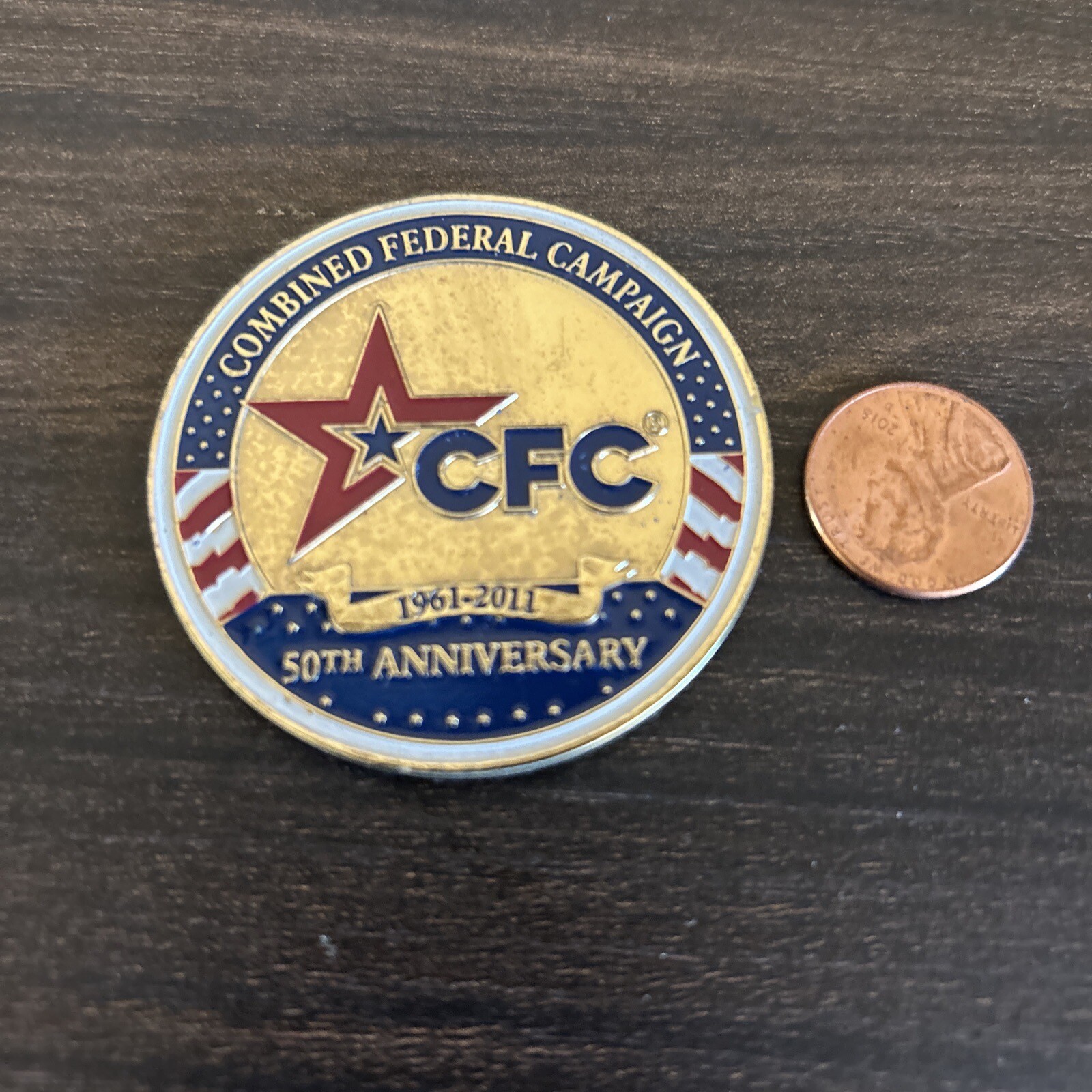 Rare CHALLENGE COIN - Combined Federal Campaign - 50th Anniversary | eBay