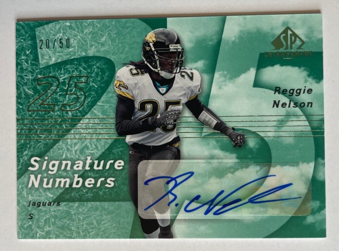 Reggie Nelson 2007 SP Chirography Signature Numbers Emerald AUTO ...