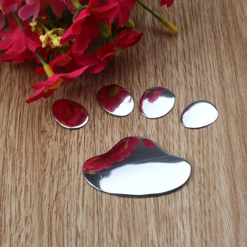 4x Aufkleber Auto Hunde Katzen Pfoten Tatzen 3D Sticker Emblem Tier ...