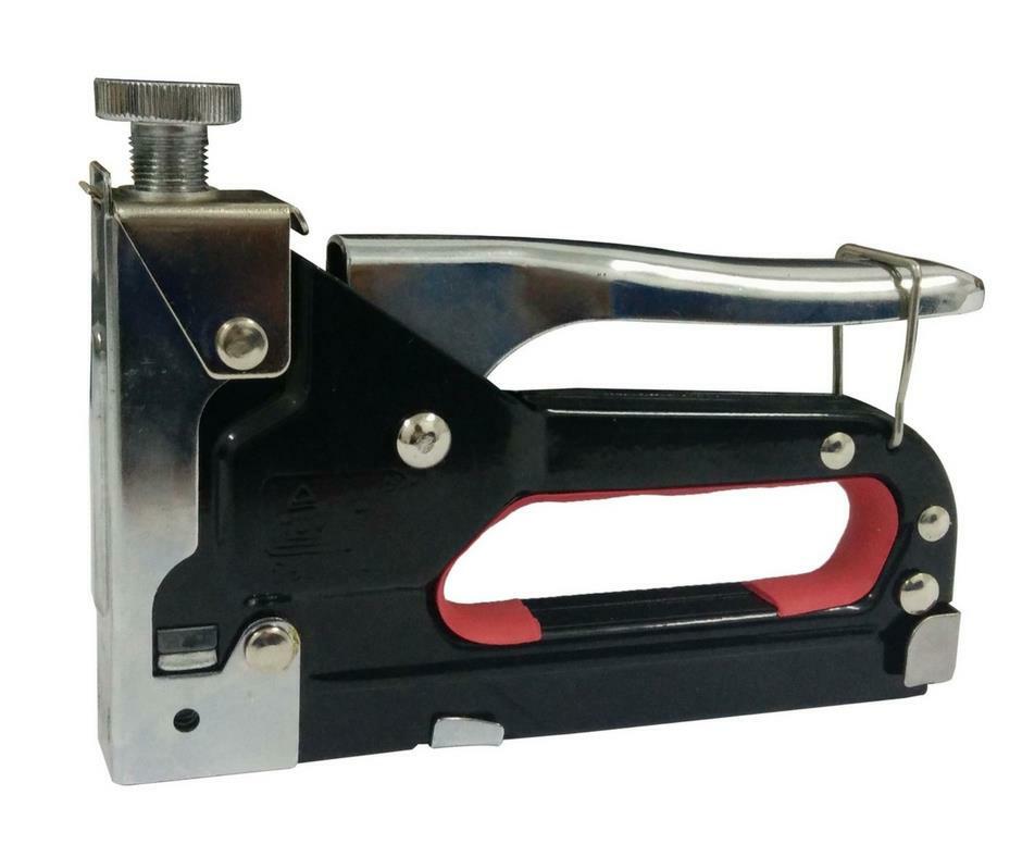 Heavy Duty Staple Gun Upholstery Stapler Staples Plaster Tacker 4-14mm ...