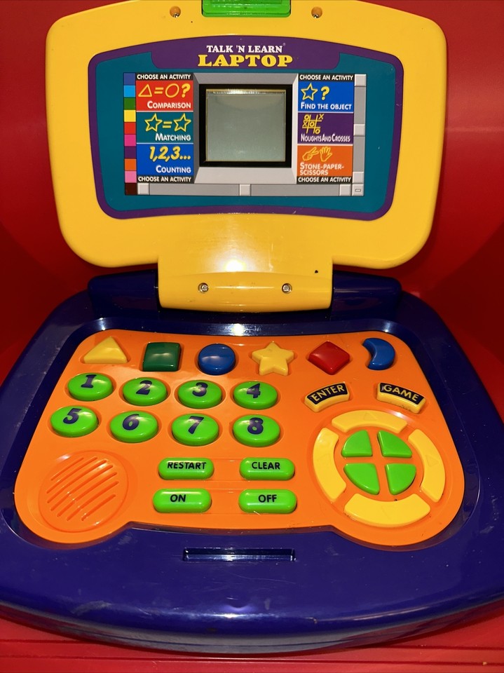 Scientific Toys Vintage Talk N Learn Kids Laptop Purple & Yellow ...